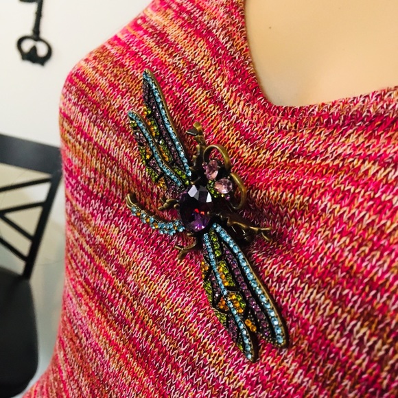 Heidi Daus | Jewelry | Heidi Daus Signature Dragonfly Swarovski Brooch ...